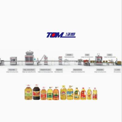 China 1l-5l Edible Oil Seasoning Oil Sauce Juice Vinegar High Speed Automatic Filling Capping And Packing Machine for sale