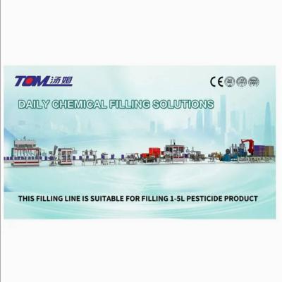 China 10-30L Fully Automatic Three Rows Push Filling Machine For Chemical Industry for sale