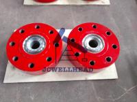 China Red Double Studded Wellhead Adapter Flange Integral Forging DSAF 5K X 10K for sale