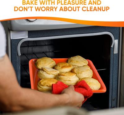 China Heatproof Nontoxic Silicone Baking Tray Cookie Pan Multipurpose for sale