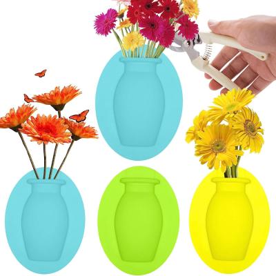 China Reusable Sticky Silicone Window Vase Nontoxic Multiscene Durable for sale
