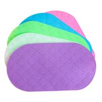 China Multicolor Durable Silicone Shower Mat With Suction Cup Portable for sale