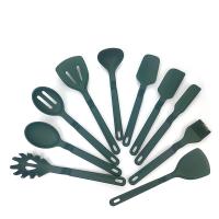 China 10 Pcs Silicone Kitchen Cookware Utensils Set Kitchen Cooking Tools Includes Spatula Spoon Turner Whisk Tong, Dishwash for sale
