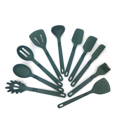 China 10 Pcs Silicone Kitchen Cookware Utensils Set Kitchen Cooking Tools Includes Spatula Spoon Turner Whisk Tong, Dishwash for sale