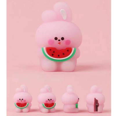 China Cute Manual Pencil Sharpener Silicone Stationery For Kids School Home Office Classroom for sale