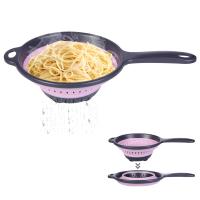 China Reusable Silicone Collapsible Colander Vegetable Strainer Portable for sale