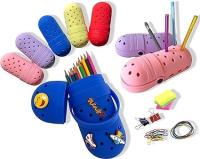 China DIY Silicone Pencil Box Case Holder Flexible Easy To Clean Waterproof Student School Supplies for sale