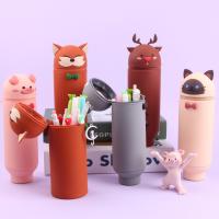 China Versatile 2-In-1 Silicone Pencil Holder Pouch Easy To Clean School Office Supplies Kids Stationery For Christmas Gift for sale