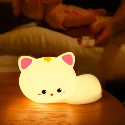China White Squishy Bunny Night Light Waterproof 16 Colors Cute Kids Santacam Nightlight for sale