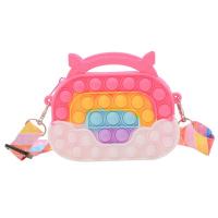 China Toddle Handbag Silicone Coin Wallets Cute Crossbody Purse Bag Birthday Gifts For Little Girls Pencil Pen Case Makeup Bag for sale