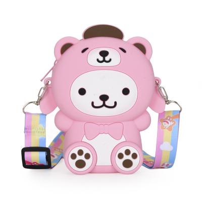 China Kawaii Crossbody Bag Cute Shoulder Bag Cartoon Animal Silicone Bag Anime Purse Wallet Girls Kids Birthday Christmas Gift for sale