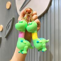 China Year Gift Tastless Animal Silicone Stainless Steel Pendant Keychain with Cartoon Design for sale