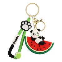 China Lady Girl Cute Soft Panda Keychain Charms Gift Animal Car Key Pendant for sale