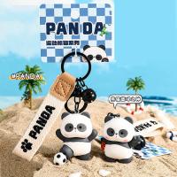 China Tastless Design Panda Soft Silicone Cartoon Keychain Charms for Easy and Personalized Gifts for sale
