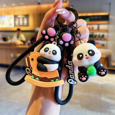 China 30g Lightweight Cute Cartoon Panda Keychain Pendant for Kids' Handbags Christmas Gifts for sale