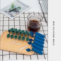 China Easy Release Blue Silicone Mini Ice Cube Trays 6 Cavity Molds for Chilling Whiskey Cocktail Stackable Kitchen Accessories for sale