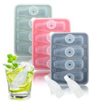 China Silicone Ice Cube Trays 3 Pack - Large Size Silicone Ice Cube Molds with Leak Proof Removable Lid Square Ice Cube Tray And BPA Free for Cocktail,Whiskey, Stackable Flexible Ice for sale