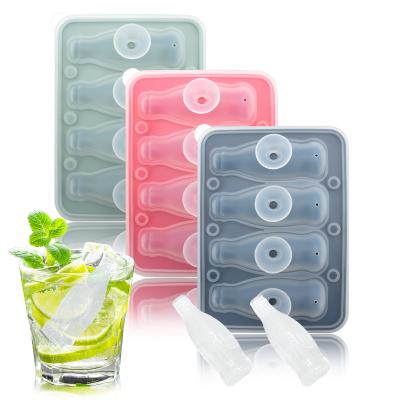 China Silicone Ice Cube Trays 3 Pack - Large Size Silicone Ice Cube Molds with Leak Proof Removable Lid Square Ice Cube Tray And BPA Free for Cocktail,Whiskey, Stackable Flexible Ice for sale