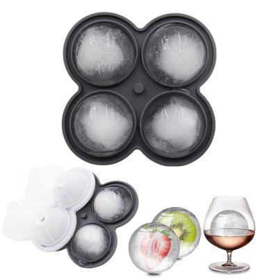 China Ice Cube Tray, 2.5inch Ice Cube Molds, 2 Cavity Silicone Rose & 2 Diamond Ice Ball Maker, Easy Release Large Ice Cube Form For Chilling Cocktails, Whiskey, Bourbon & Homemade Juice for sale