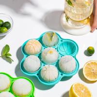 China Ice Ball Maker, TINANA Reusable 2.5 Inch Ice Cube Trays, Easy Release Silicone Round Ice Sphere Tray With Lids & Funnel For Whiskey, Cocktails & Bourbon Black for sale