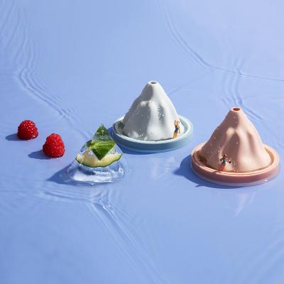 China Roll Over Image To Zoom In        Ice Cube Molds, Cocktail Ice Cube Tray, Silicone Ice Mountain Shaped Ice Molds Snow Mountain Mould for sale