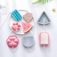 China Kids Cartoon Popsicle Molds - 4 Pack, 10-Cavity Food-Grade Silicone Ice Pop Cream Molds, With Reusable Sticks, Non-Stick Flat Design, Easy Release, Stackable For Space Saving for sale