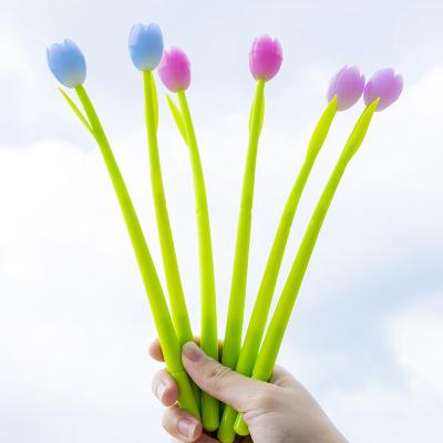China Color Changing Flower Pens - Pack Of 30 Ballpoint Pens Creative Gel Ink Rollerball Pen For School Home Office Stationery Store Kids Girls Gift, Black 0.38mm (Tulip) for sale