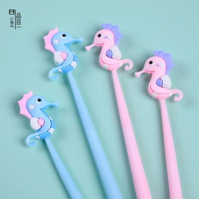 China Cute Cartoon Blue Gel Ink Pens Cartoon Animal Writing Pens 0.5 Mm Assorted Styles Pens Stationery For School Office Home Student Kids Birthday Present for sale