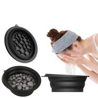 China Large Silicone Bowl for Face Ice Bath with Built-In Icetray, Foldable and Hanging Design for Easy Storage and Carrying, Dipping Face Ice Bath at Home and Travel for sale