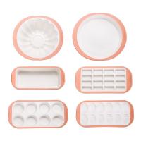 China 6-Piece Stackable Silicone Baking Pan Set - Temperature Resistant (-40°F to 446°F) Non-Stick Bakeware with Metal Reinforced Frame for sale
