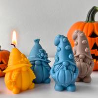 China Platinum Silicone Christmas Gnome Candle Molds for DIY Crafts for sale