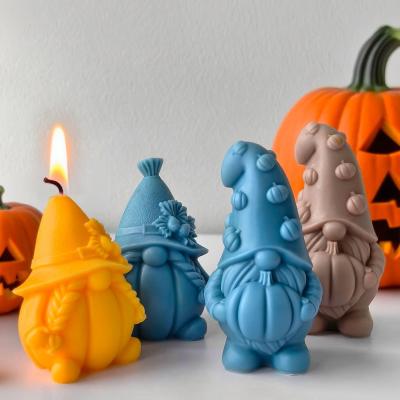 China Platinum Silicone Christmas Gnome Candle Molds for DIY Crafts for sale