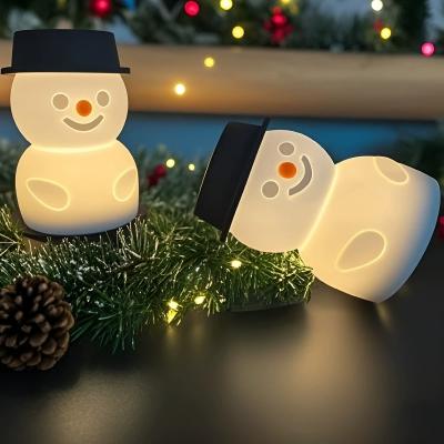China Snowman Silicone Night Light for Kids - Touch Control, Rechargeable LED for sale