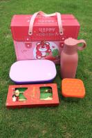 China Premium Stainless Steel & Silicone Lunch Set For Kids And Families – 4-in-1 Combo With Bento Box, Bottle, Snack Cup, And Animal Cutlery Wholesale for sale