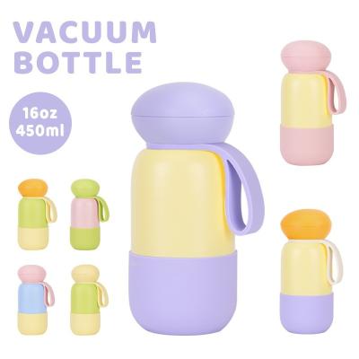 China Eco Silicone Insulated Bottle | 450ml / 750ml / 1000ml | Pastel Macaron Color Thermos With Silicone Body & Lid for sale