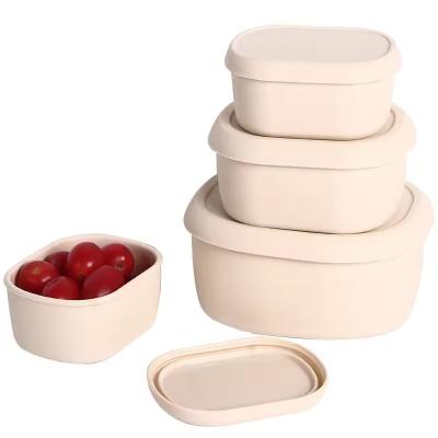 China 3-Pack Square Silicone Food Storage Containers – Food-Grade, BPA-Free, Microwaveable And Dishwasher Safe, Leakproof Lids, Space-Saving Stackable Design Ideal For Healthy Meal Prep, Kids’ Lunchboxes for sale