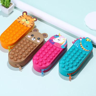 China Food Grade Silicone Round Customized Silicone Pencil Box Eco Friendly Non Toxic Material Ideal for Daily and Gift Giving for sale
