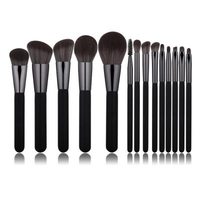 China Fluffy Vegan Synthetic Glitter Make Up Brush Set Custom Label For Face for sale
