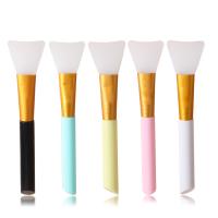 China Flat Silicone Gel Make Up Brushes Soft Head Facial Beauty Applicator Mud Film for sale