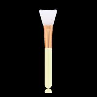China Mini Silica Gel Makeup Brush Short Handle Facial Beauty Applicator Flat Mud Film Brush for sale
