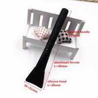 China Mini Facial Mask Brush Silicone Brushes Clay Mask Facemask Applicator Short Handle for sale