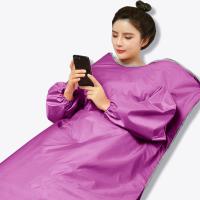 China Custom Logo Heating Weight Loss Far Infrared Electric Sauna Blanket With Sleeves for sale