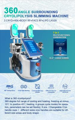China Aesthetics Cryolipolysis Slimming Massager Cellulite Reduction Fat Freezing 4 Handle for sale