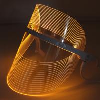China 3 Colors LED Light Skin Mask Transparent , Rechargeable pdt light therapy device for sale