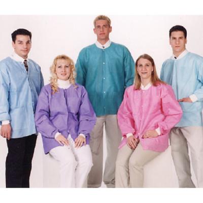 China Colored Disposable Fluid Resistant Lab Coat , SMS Nonwoven Clean Room Lab Coats  for sale