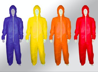 China PP PE Coating Breathable Disposable Coverall Suit Non Woven For Fiber Eexposure for sale
