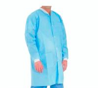 China Microporous Visitor Disposable Lab Coats Acid Resistant With Strong Permeability for sale