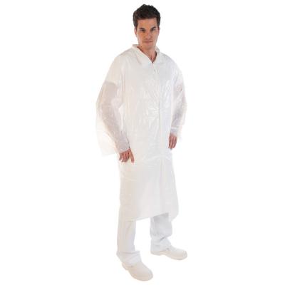 China PE Disposable Visitor Medical Student Lab Coat 110cm Length X 146cm Width for sale