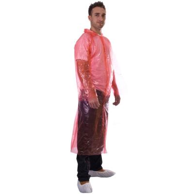 China Colored LDPE Visitor Disposable Lab Coats Jackets Fluid Resistant 100% Biodegrade for sale