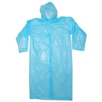 China 0.015-0.04 Mm Thickness Disposable Lab Coats Plastic Rain Ponchos With Hood / Buttons for sale